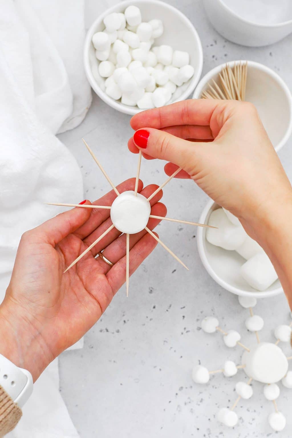 How To Make Marshmallow Snowflakes - Sweets & Thank You