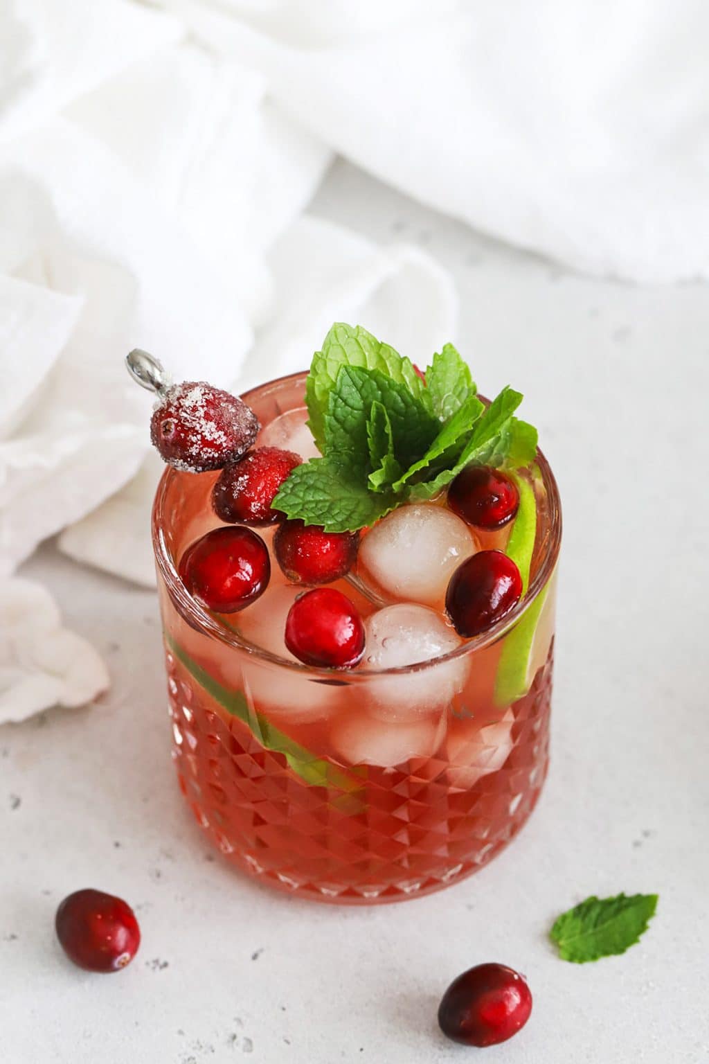 Easy Cranberry Lime Mocktail (Non-Alcoholic)