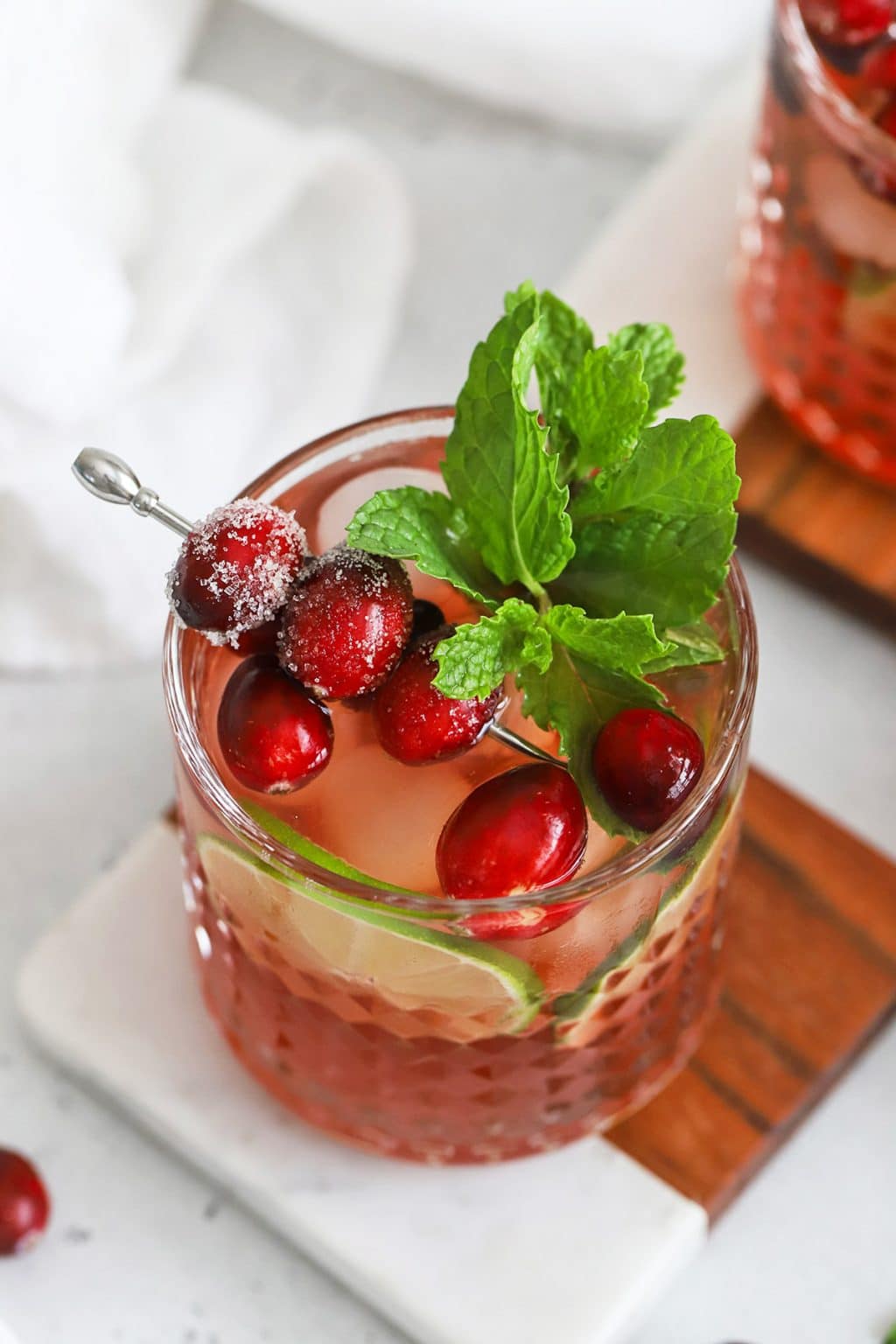 Easy Cranberry Lime Mocktail (Non-Alcoholic)