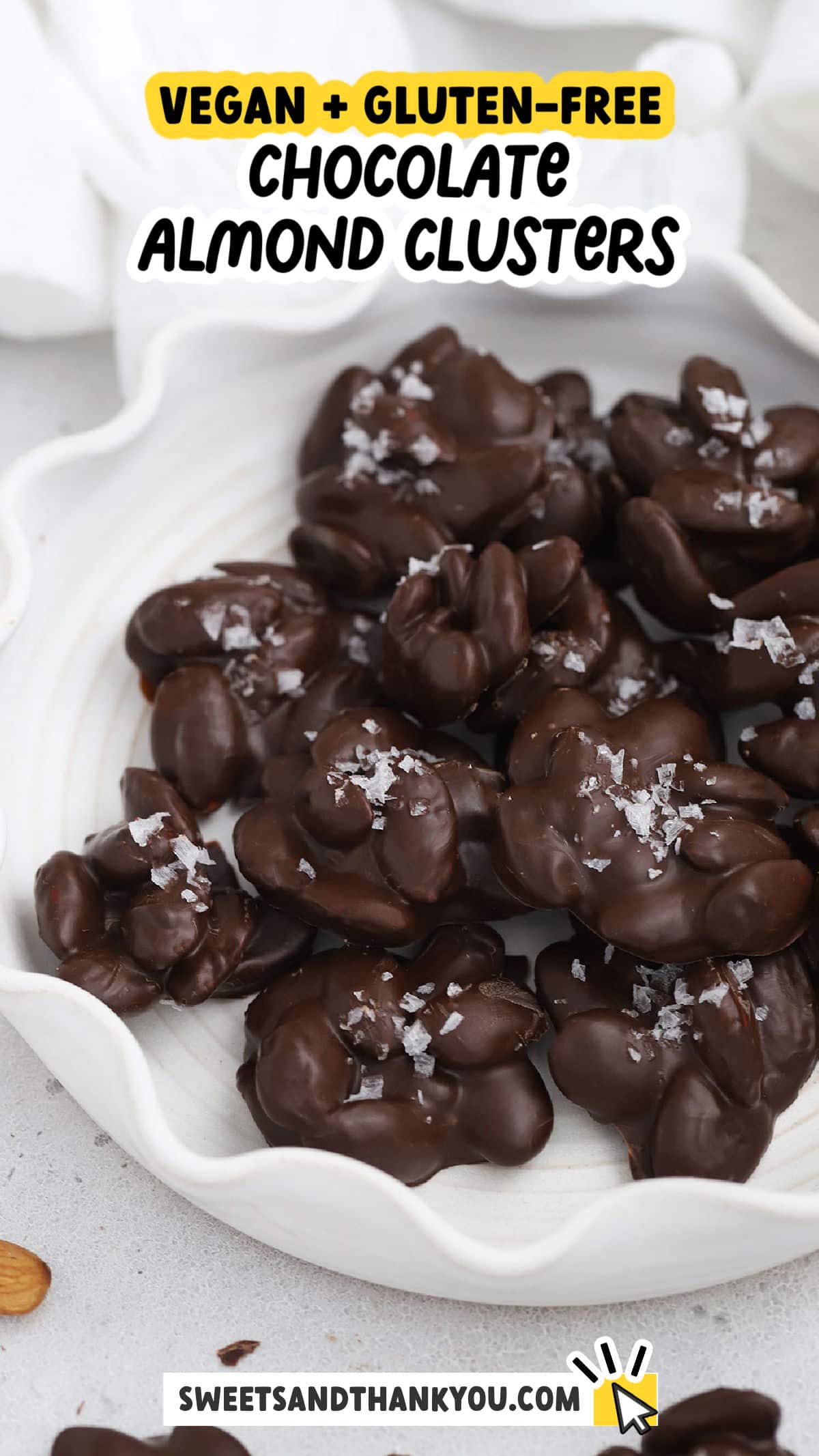 Easy Chocolate Almond Clusters (3 Ingredient Recipe!)