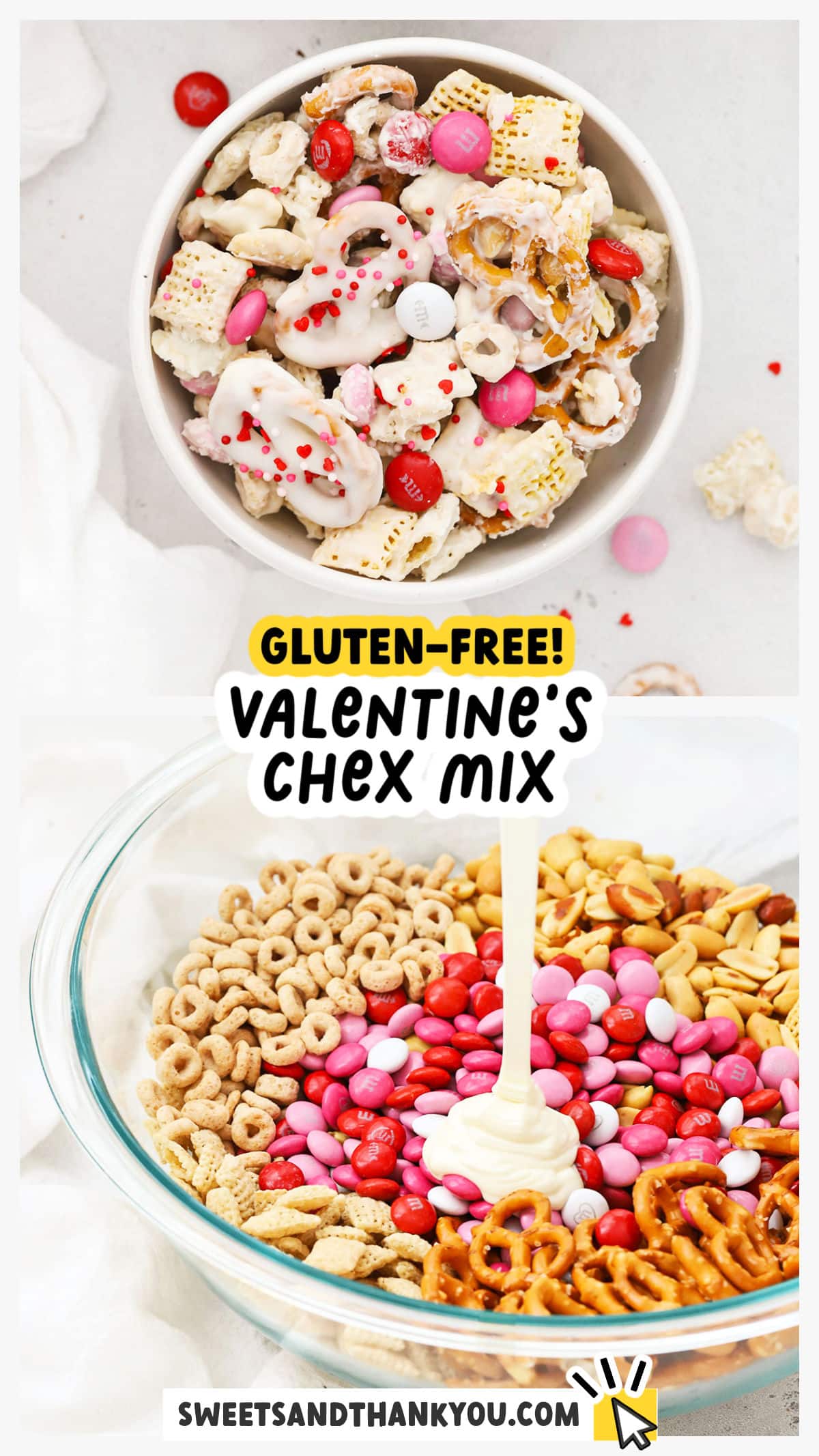 Valentines Chex Mix (Gluten-Free!) - Sweets & Thank You