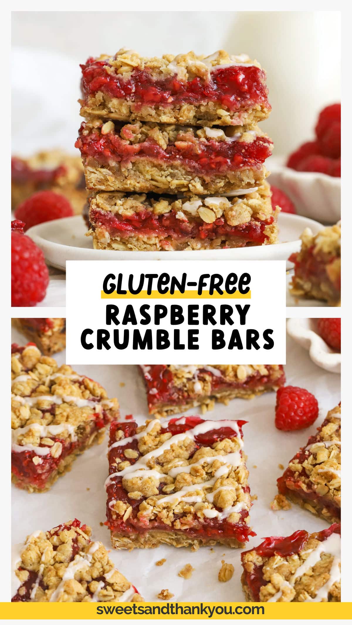 EASY Gluten-Free Raspberry Crumble Bars Recipe