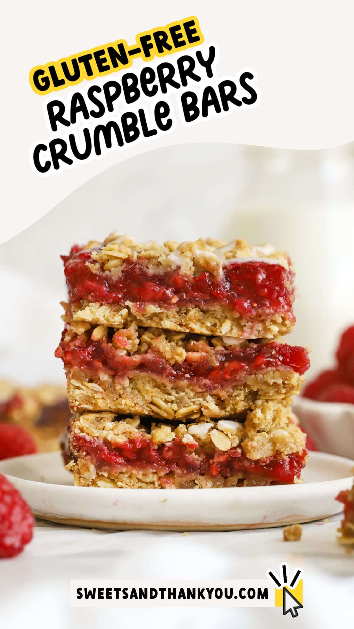 EASY Gluten-Free Raspberry Crumble Bars Recipe