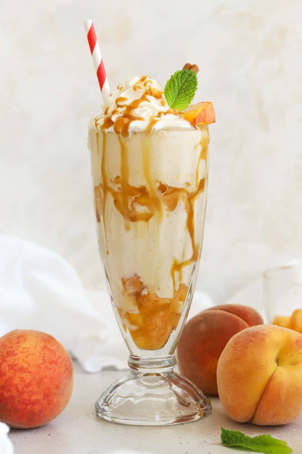 Easy Peach Milkshake (With Fresh or Frozen Peaches!)