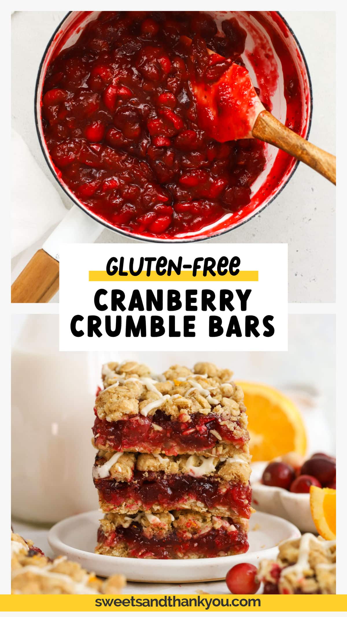Gluten-Free Cranberry Crumble Bars (That Taste Like Pie!)