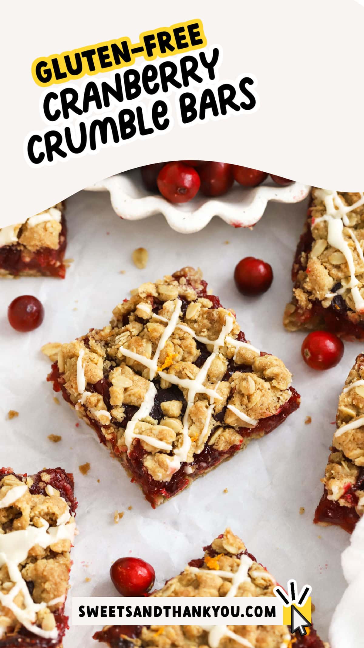 Gluten-Free Cranberry Crumble Bars (That Taste Like Pie!)