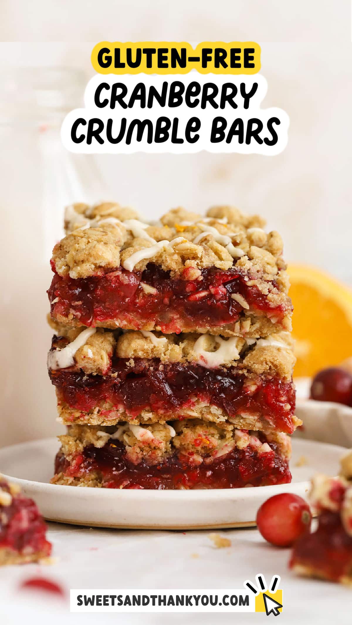 Gluten-Free Cranberry Crumble Bars (That Taste Like Pie!)