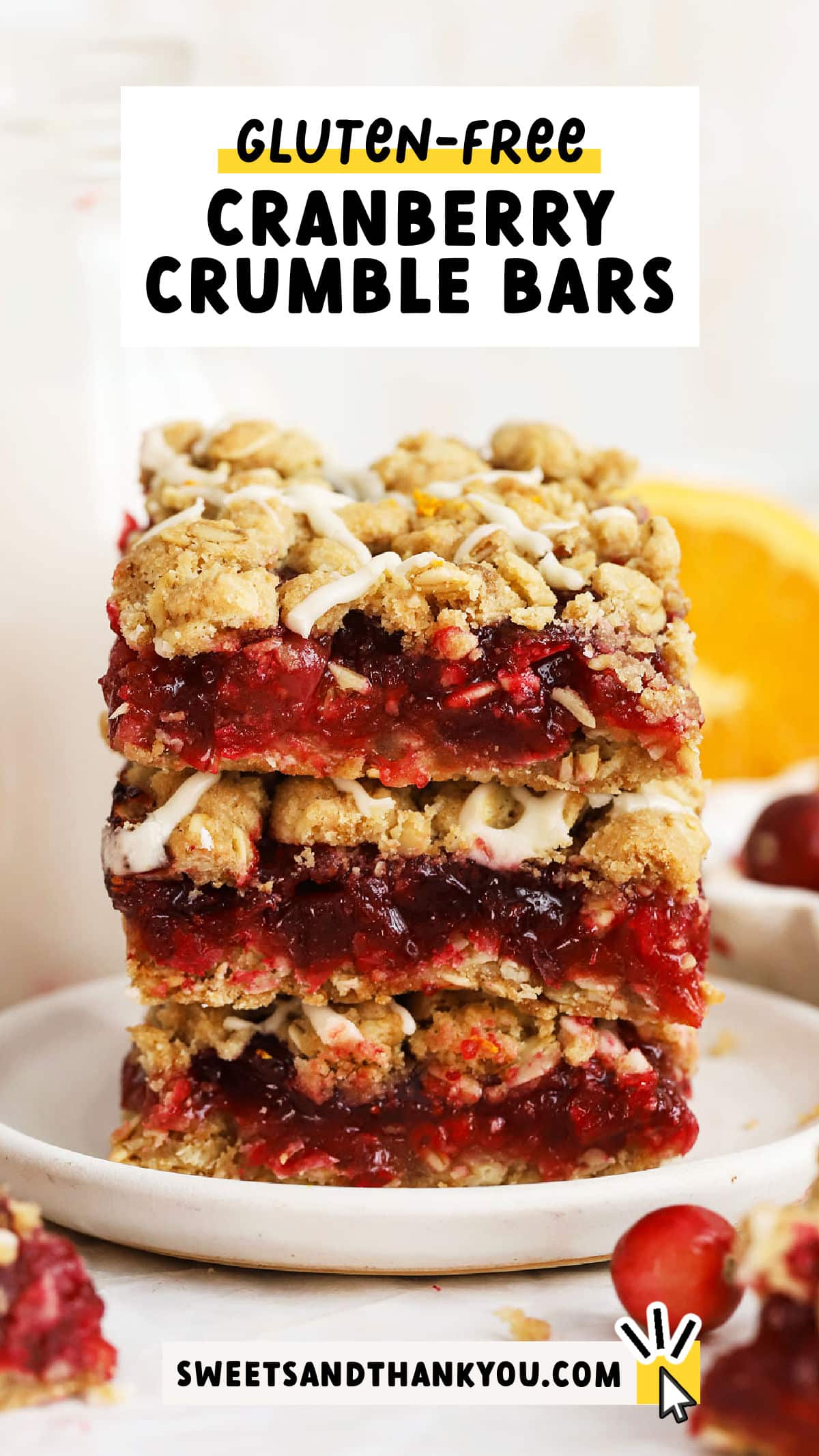 Gluten-Free Cranberry Crumble Bars (That Taste Like Pie!)