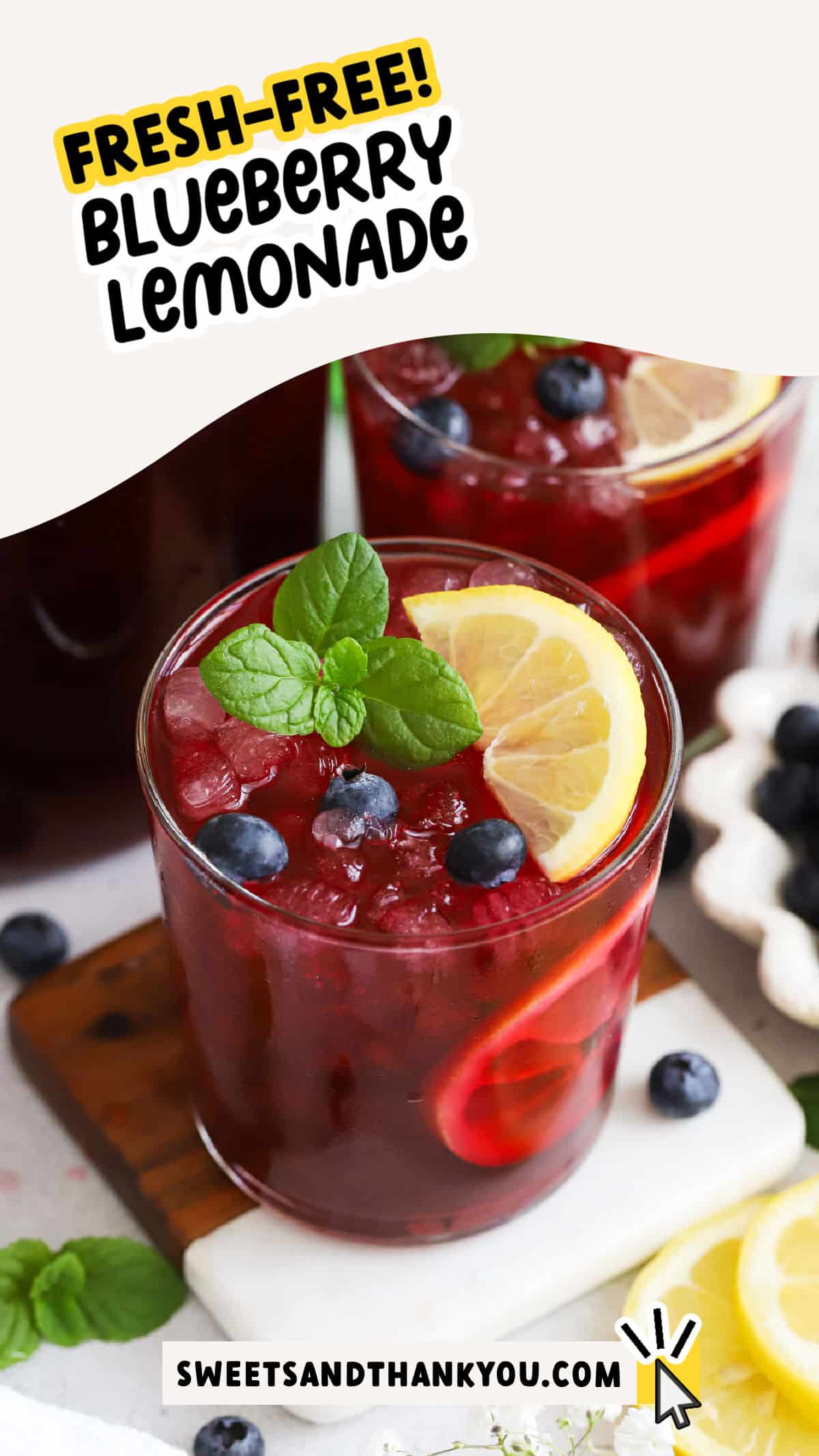 Fresh Blueberry Lemonade (Easy Homemade Recipe!)