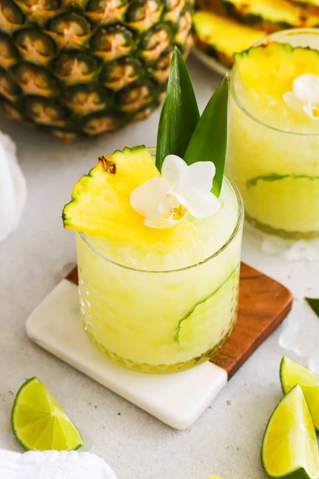 Coconut Pineapple Refresher Mocktail (Light & Easy!)